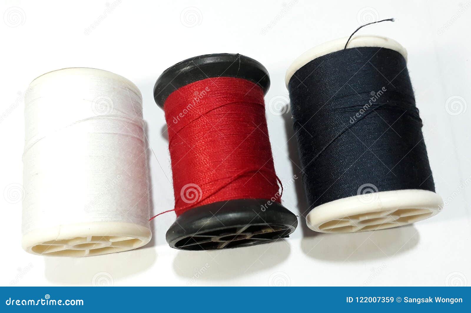 White Thread, Red, Black, White Background Stock Image - Image of ...