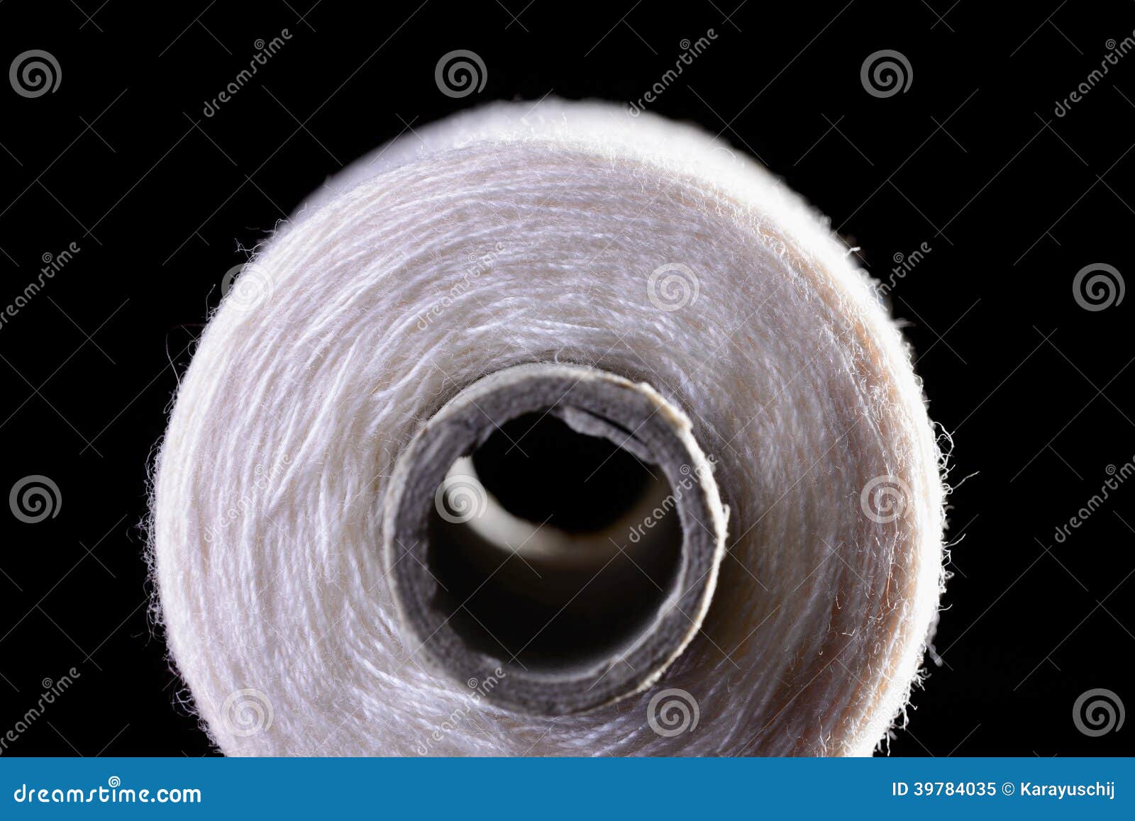 White Thread Roll stock image. Image of cotton, black - 39784035