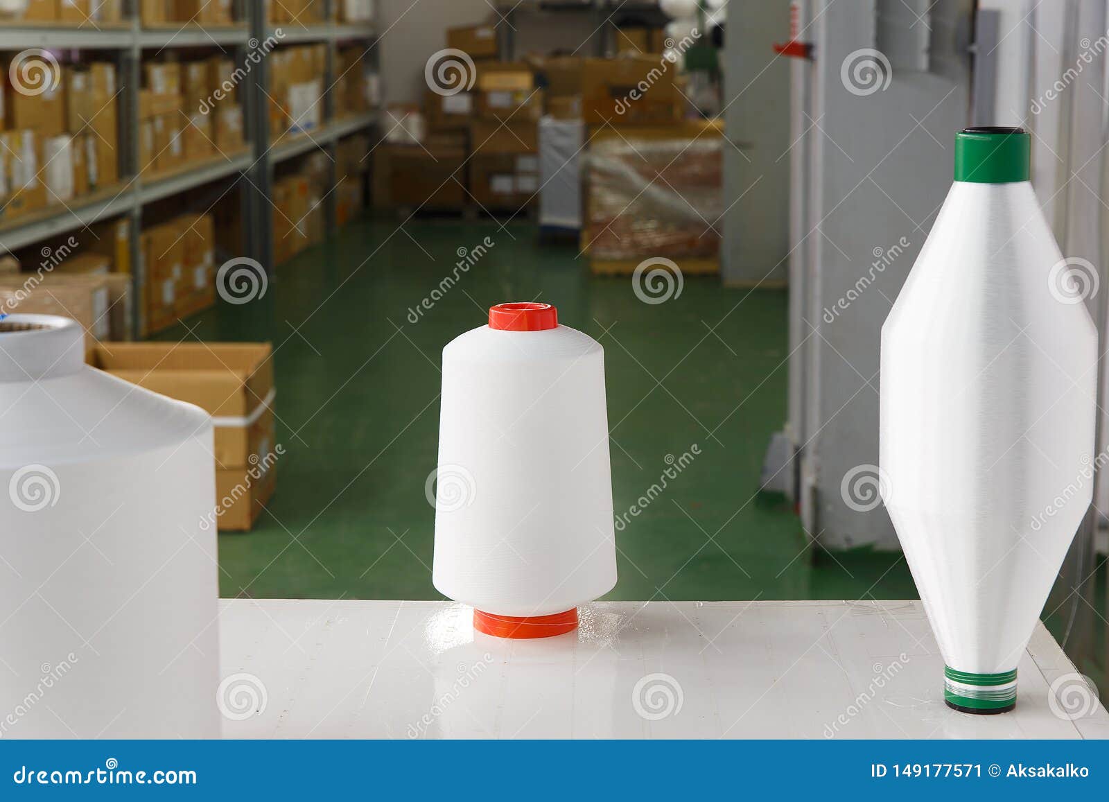 White thread spool stock image. Image of factory, cone - 149177571