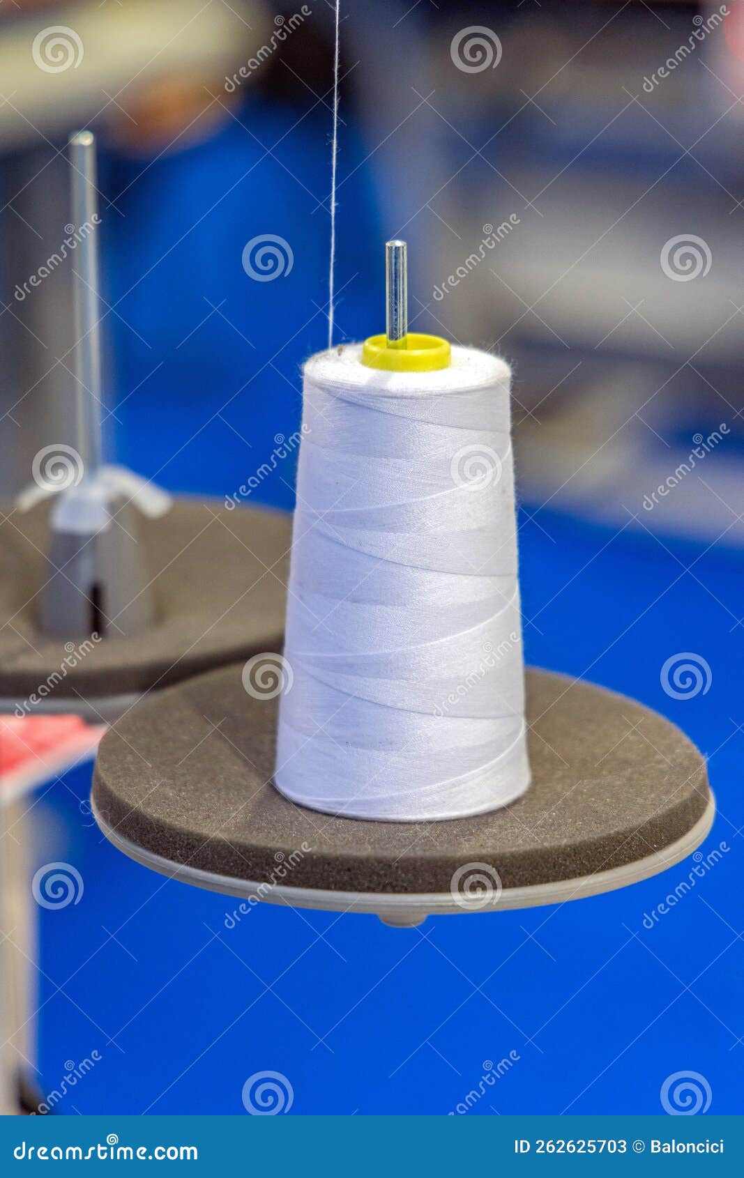 White Thread Spool stock image. Image of production - 262625703
