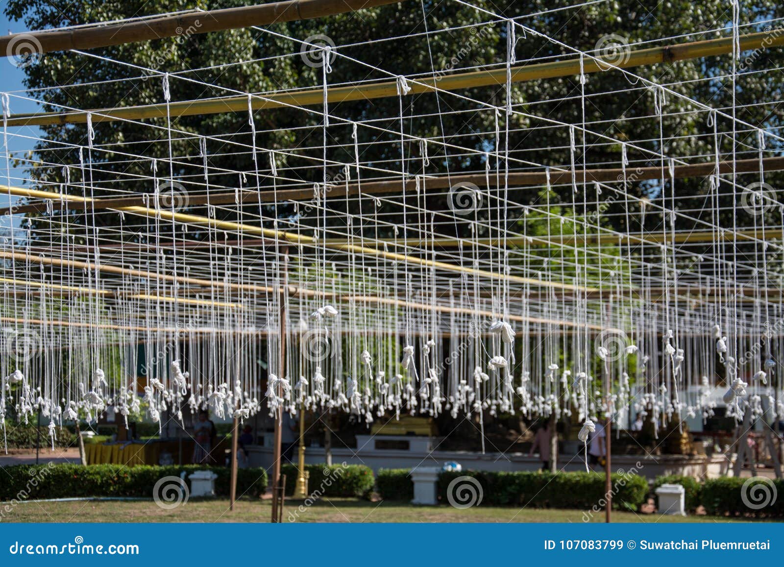 White Thread in the Temple. Stock Image - Image of isolated, bill ...