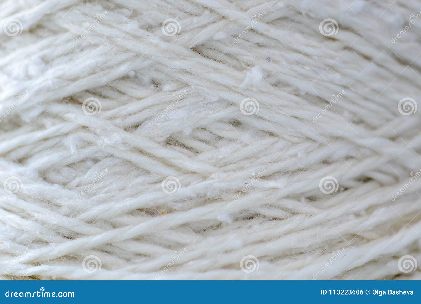 White Threads Yarn Close Up Macro Shot Stock Photo - Image of macro ...