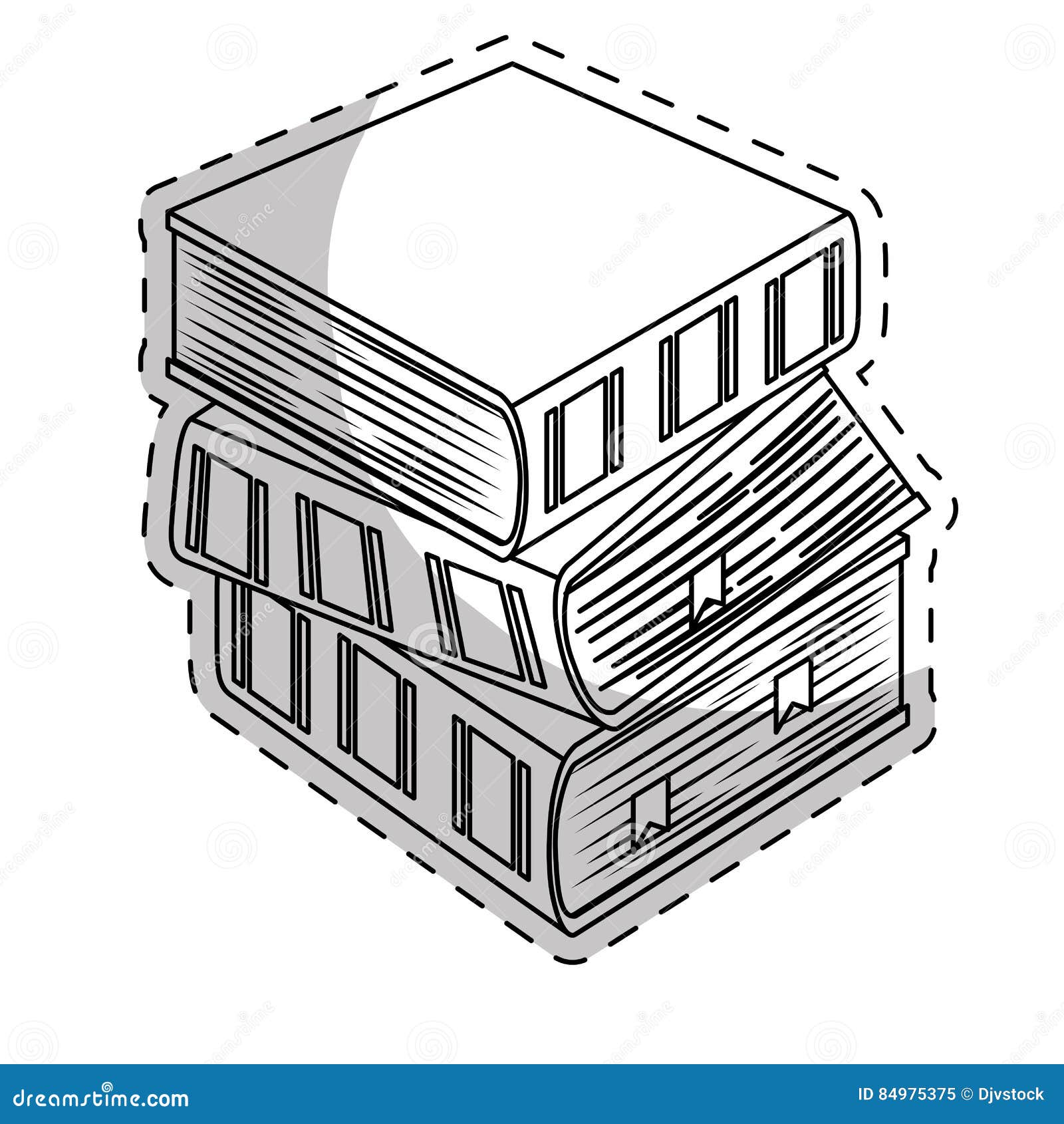 White Three Thick Books Icon Stock Illustration - Illustration of cover ...