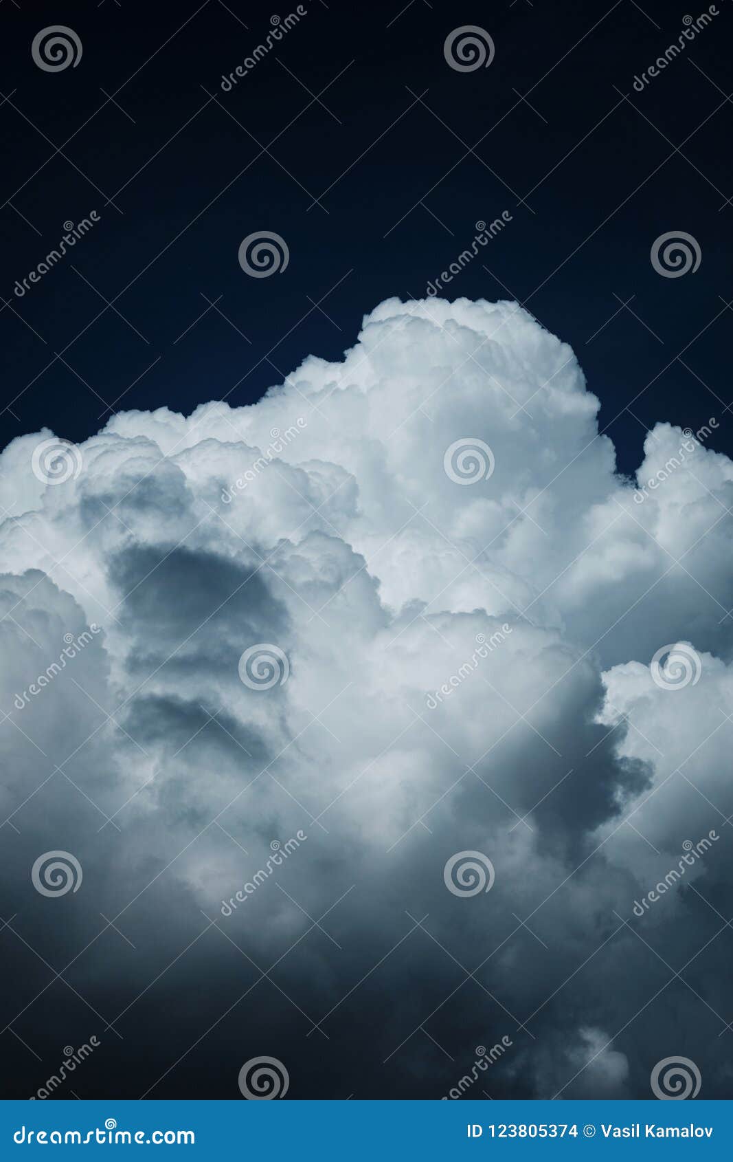 Thunder Clouds in the Dark Blue Sky Stock Photo - Image of cloudy ...