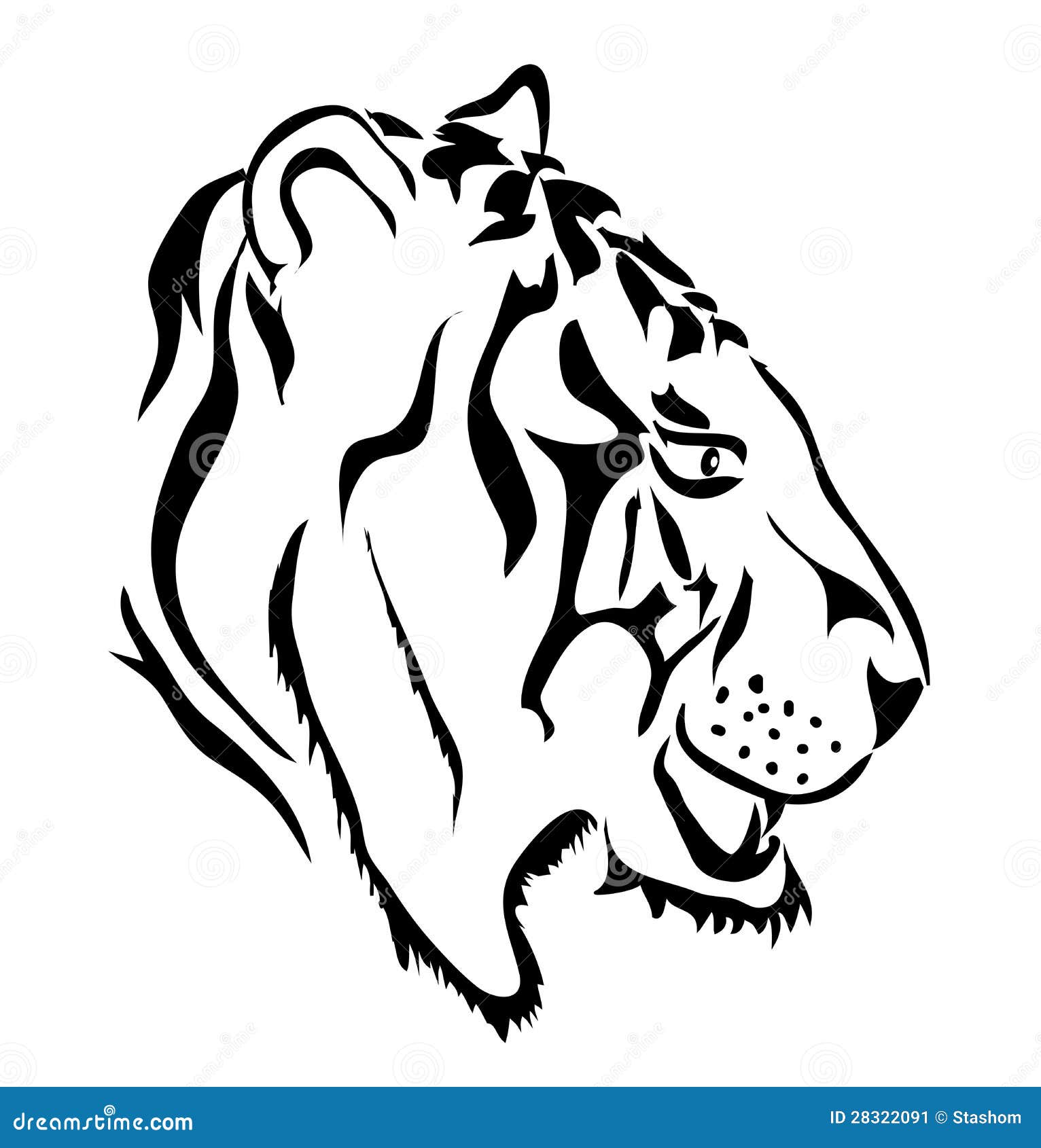 White tiger stock vector. Illustration of elegant, quality - 28322091