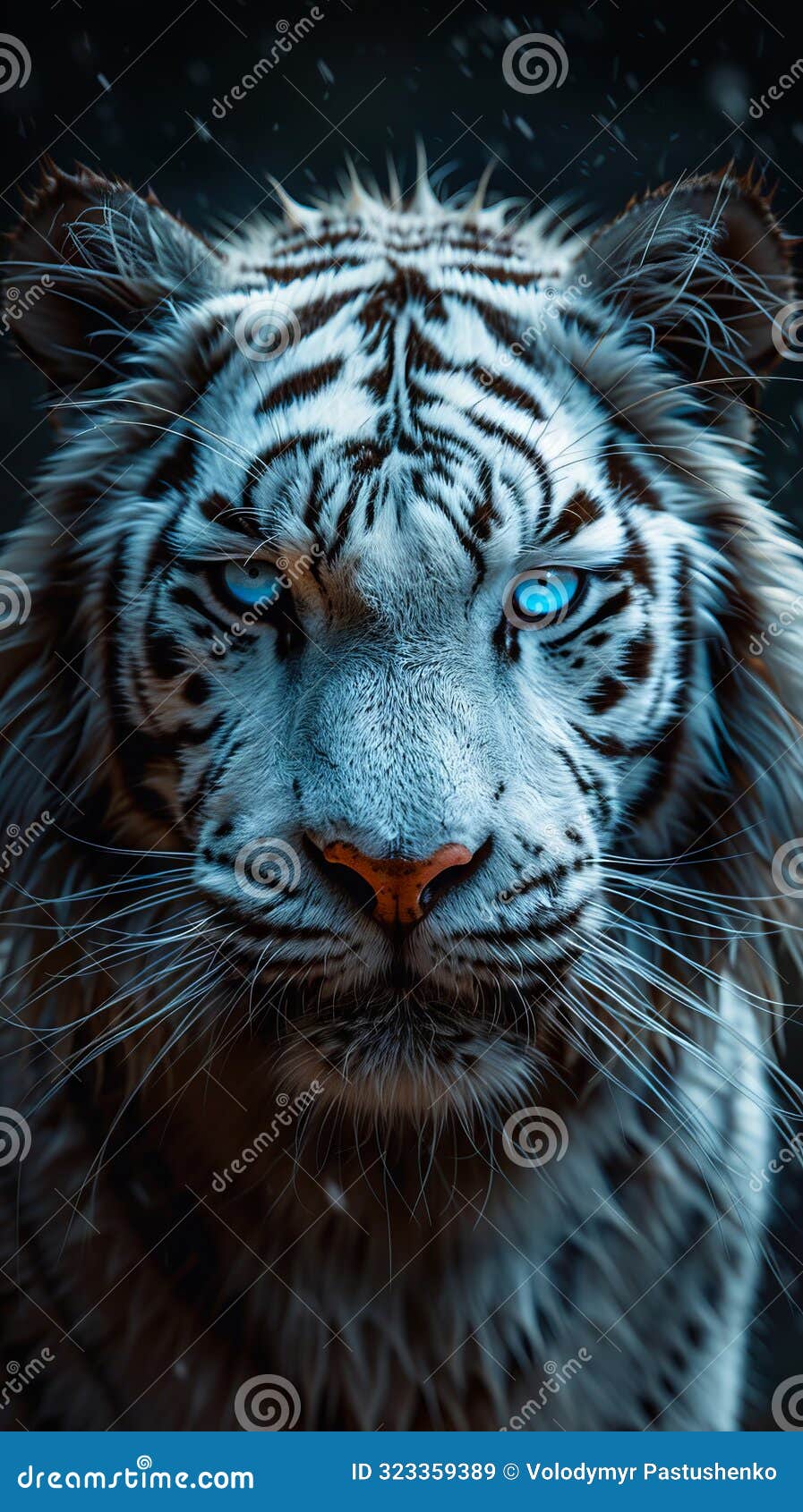 A White Tiger with Blue Eyes Stock Image - Image of eyes, blue: 323359389