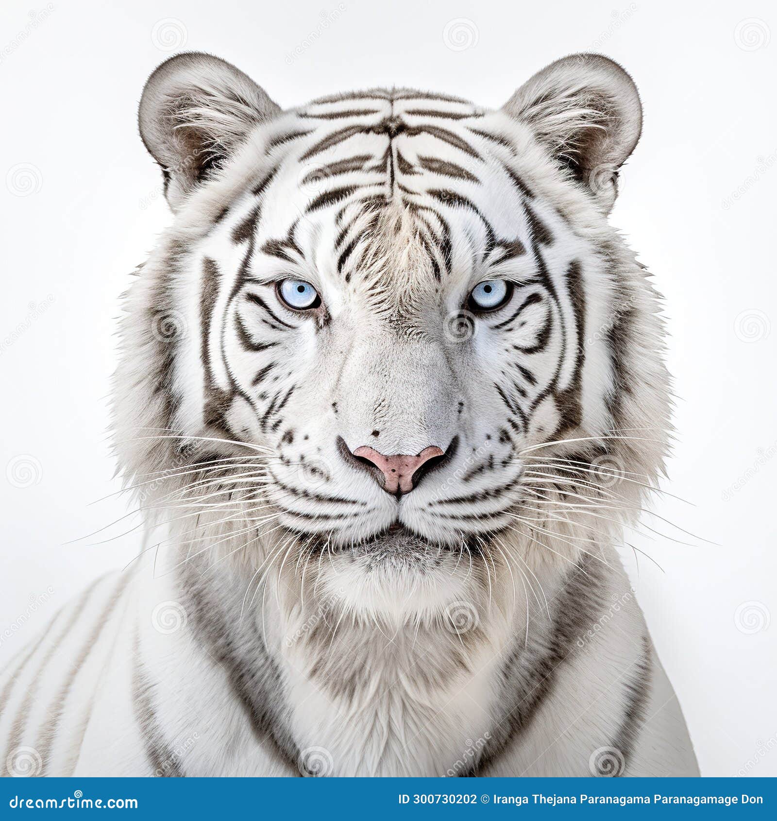 White tiger with blue eyes stock illustration. Illustration of blue ...
