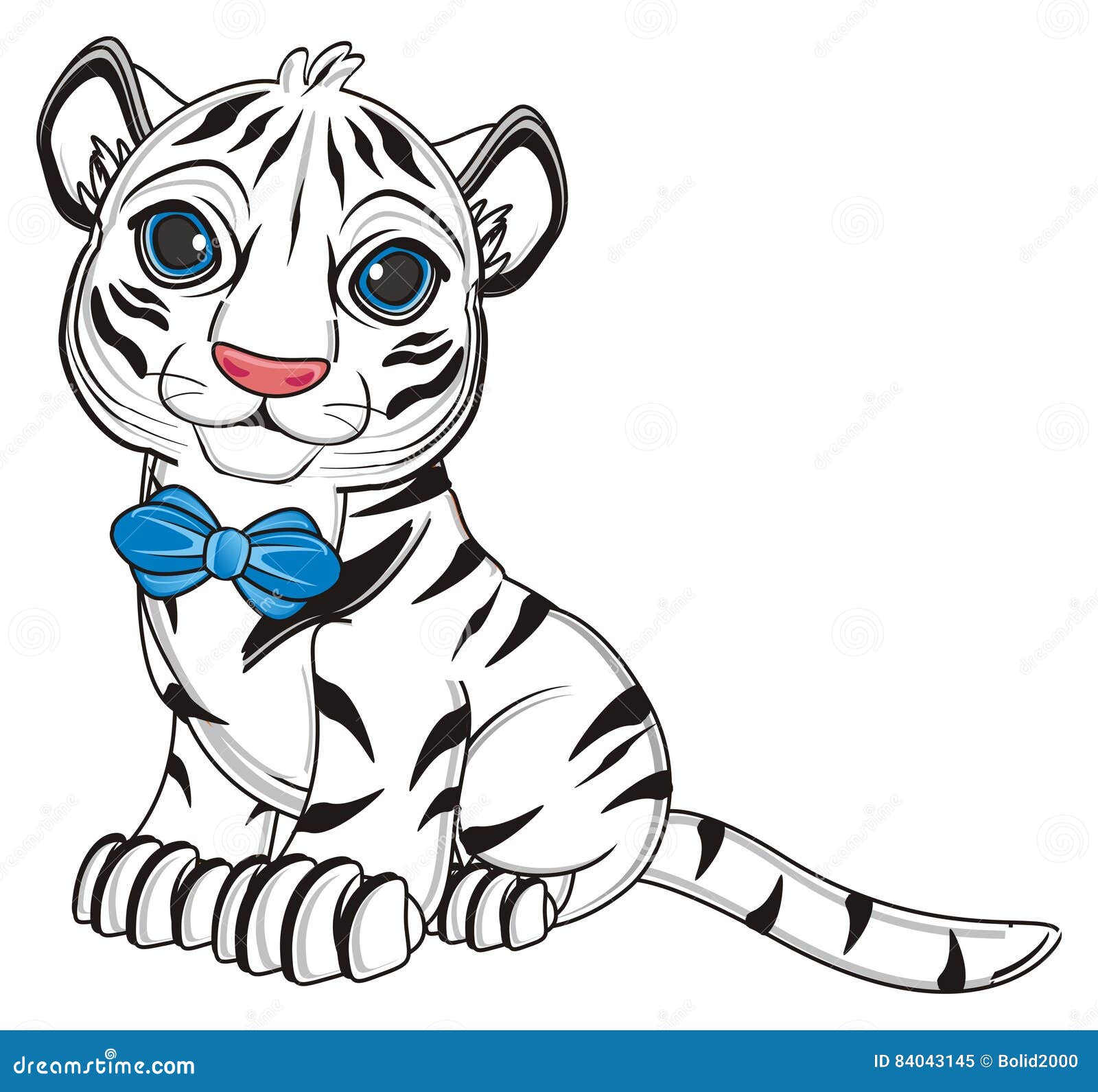 White tiger boy stock illustration. Illustration of stripe - 84043145