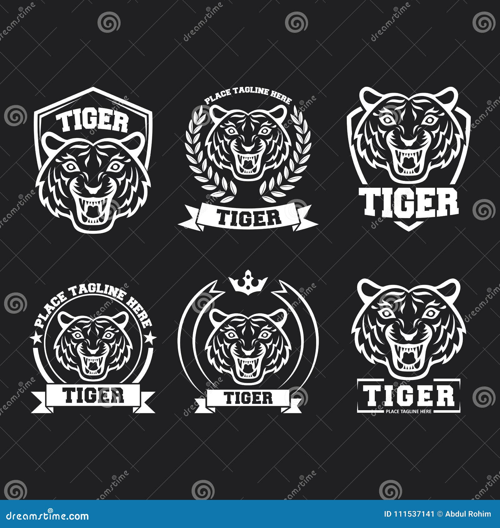 Tiger Icon. Trendy Modern Flat Linear Vector Tiger Icon Royalty-Free ...