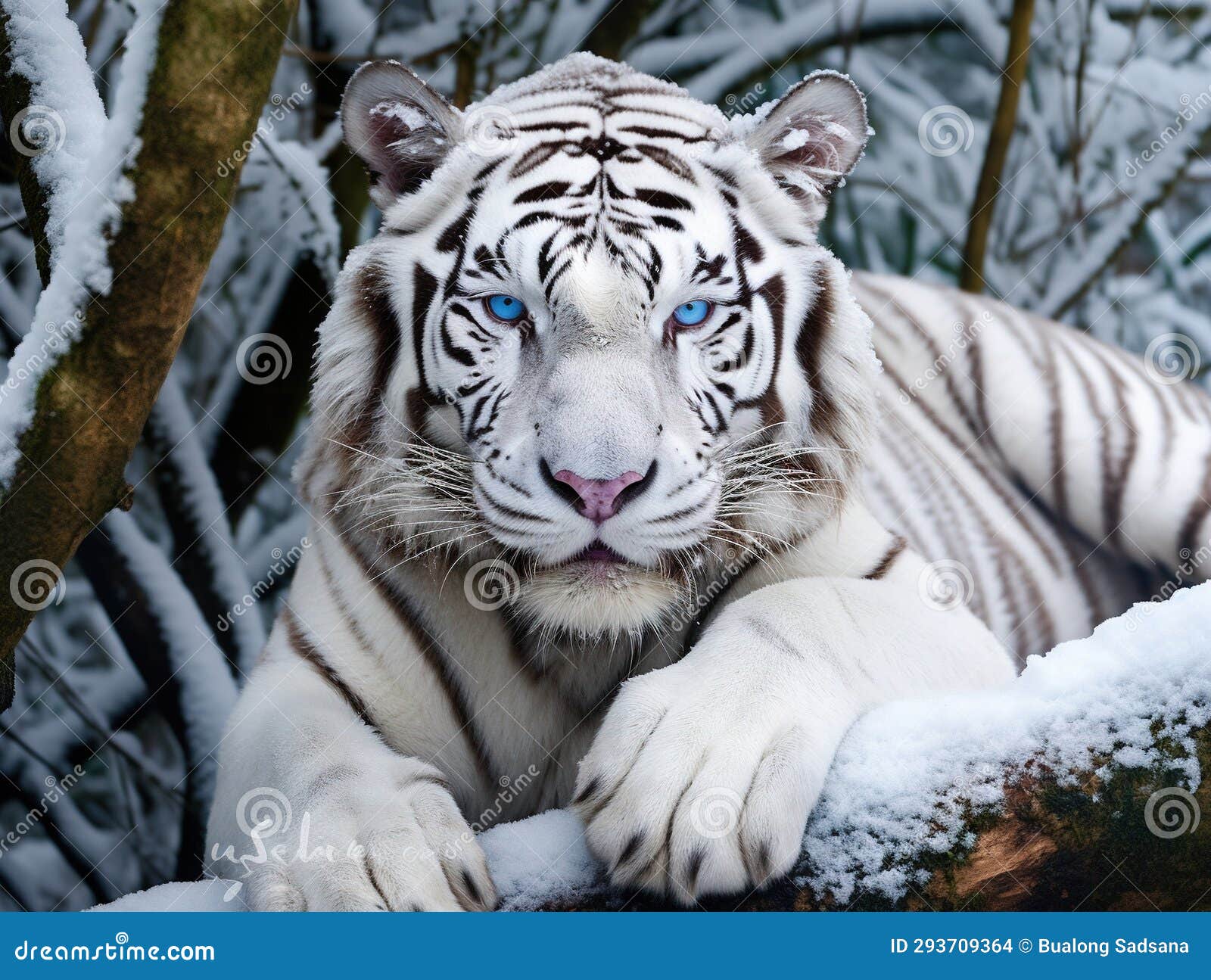 Ai Generated Illustration Wildlife Concept of White Tiger Stock ...