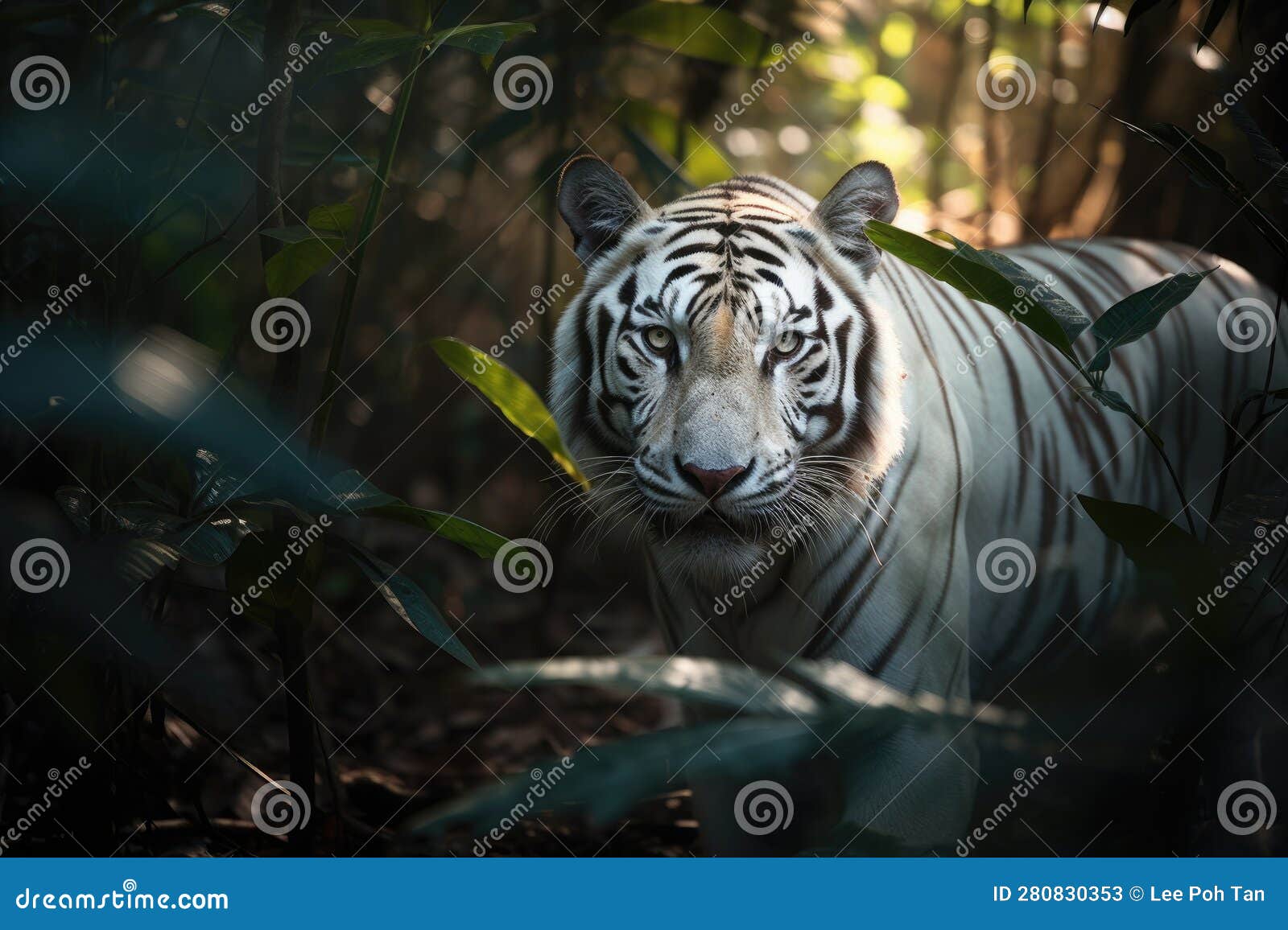 Tiger Walk With Flower And Cloud To The Sun Design With Japanese Or ...
