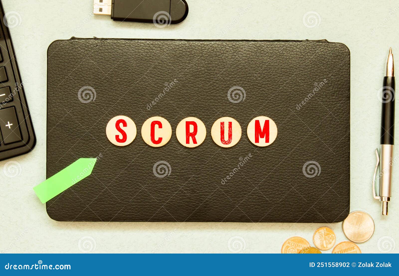 Word SCRUM On Wooden Blocks With Information Technology Background ...