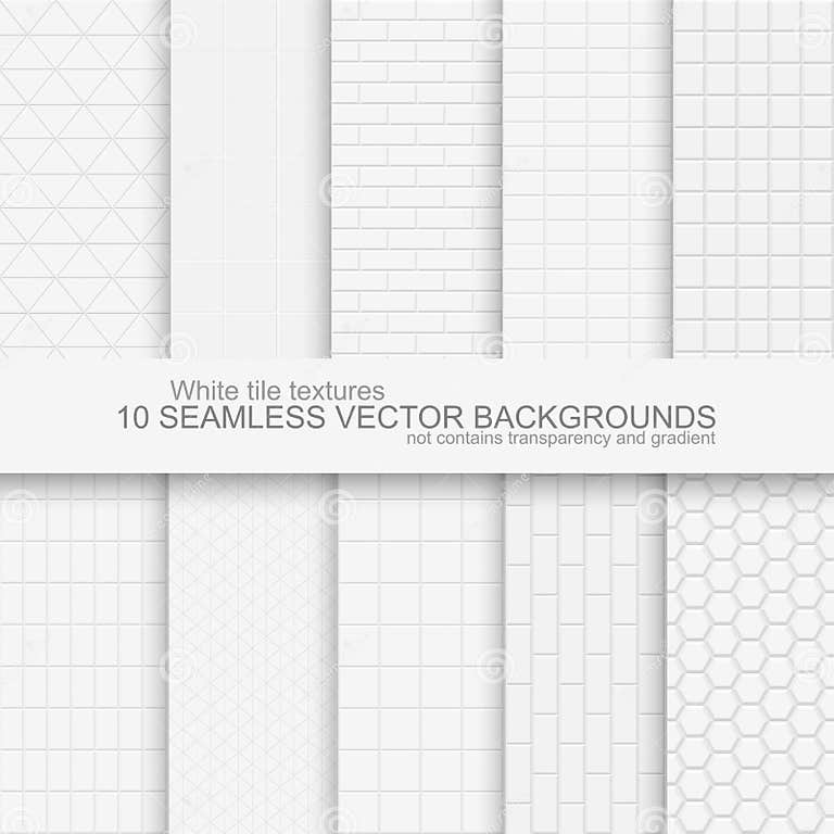 10 white tile backgrounds stock vector. Illustration of ornamental ...