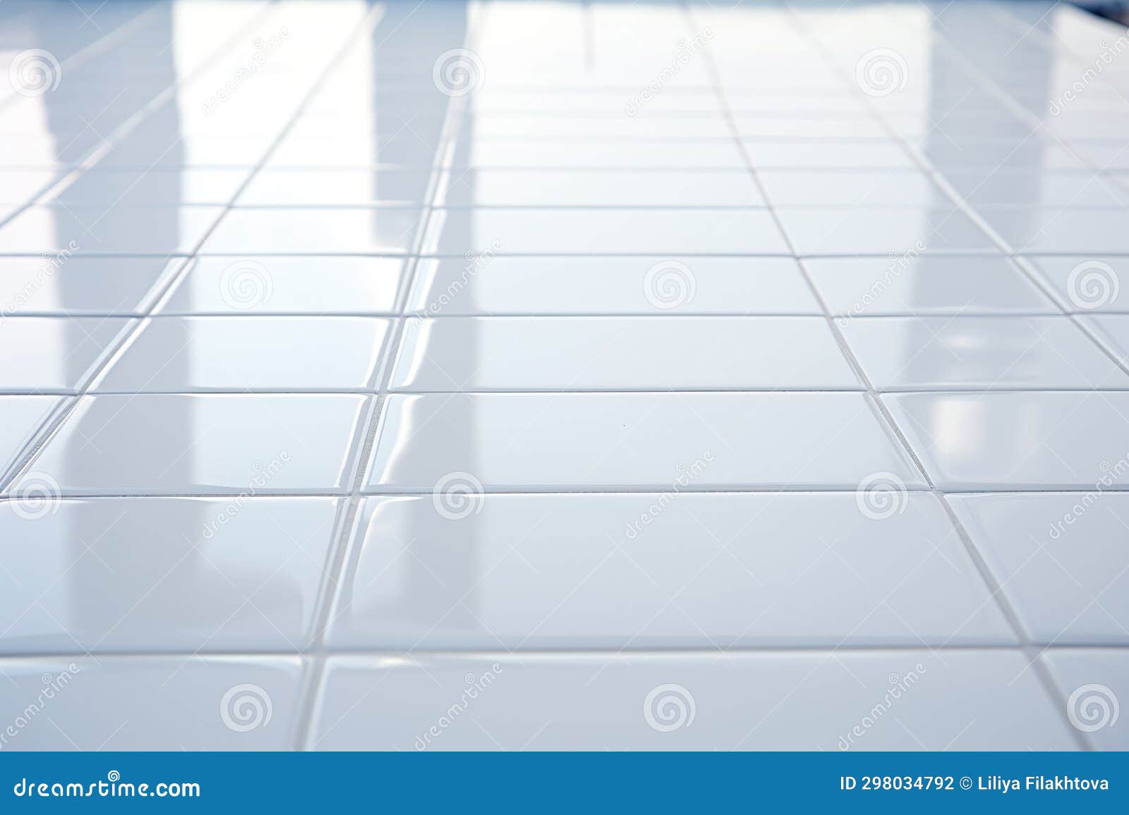 White Tile Floor Background. Clean Surface Bathroom, Kitchen and ...