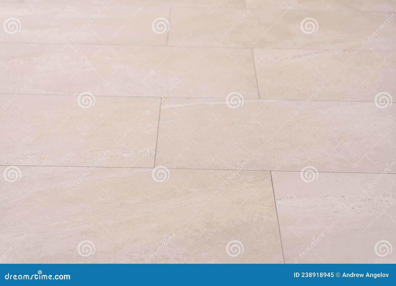 White Tile Floor Background in Perspective View. Clean Surface and ...