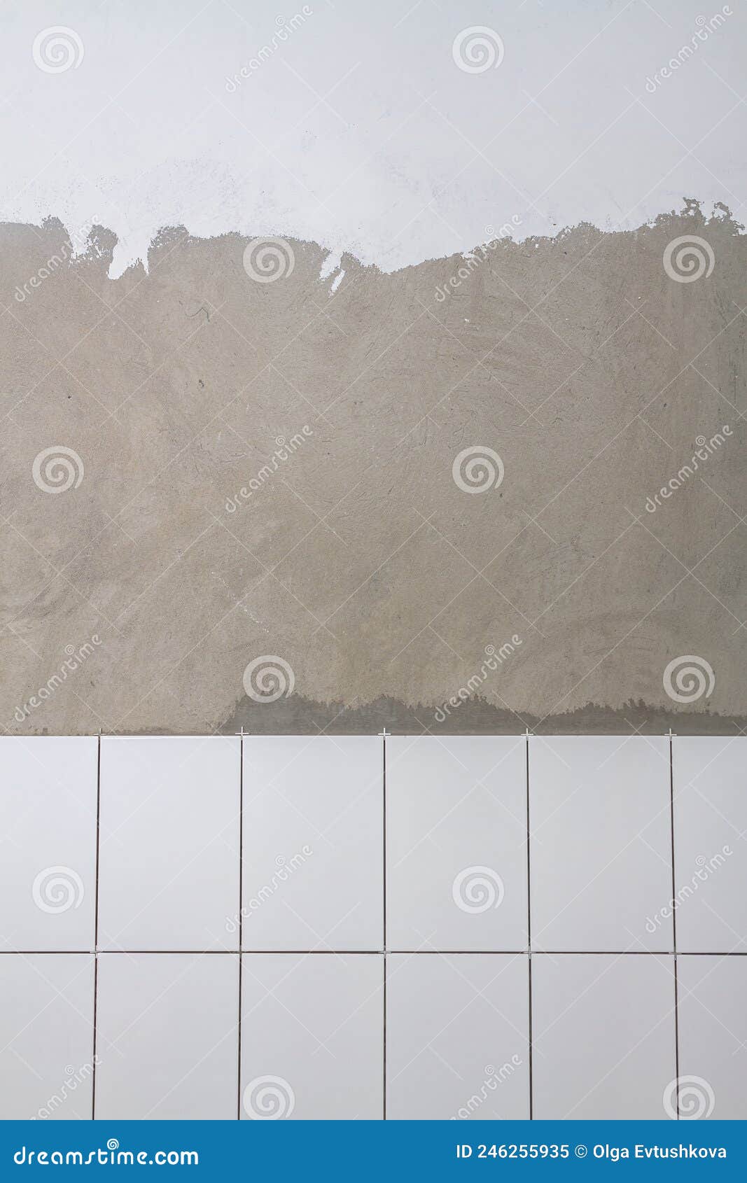 White Tile on the Wall in the Bathroom, Wall Repair with Wall Tiles ...