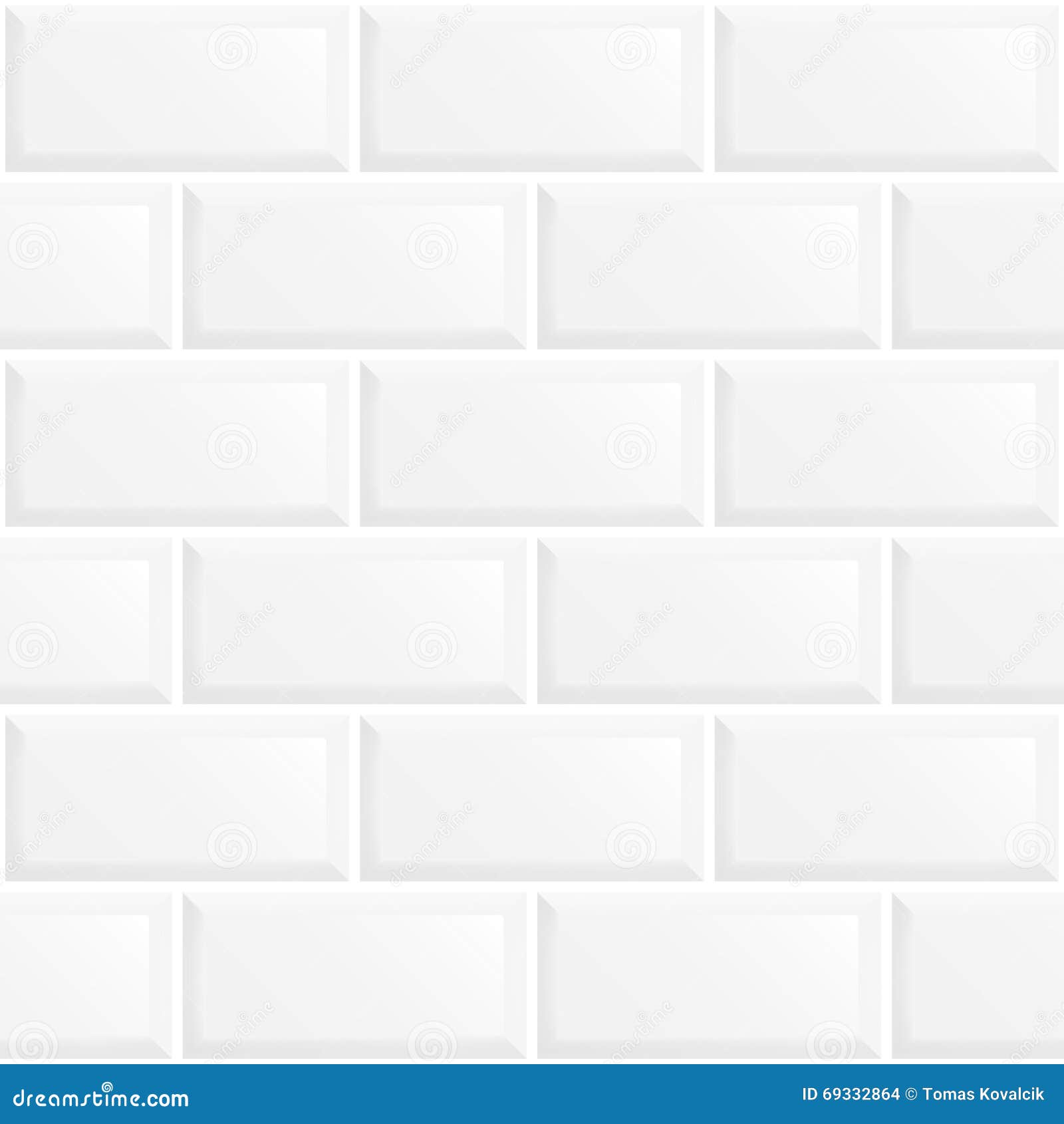 White tiles, ceramic brick stock vector. Illustration of pattern - 69332864