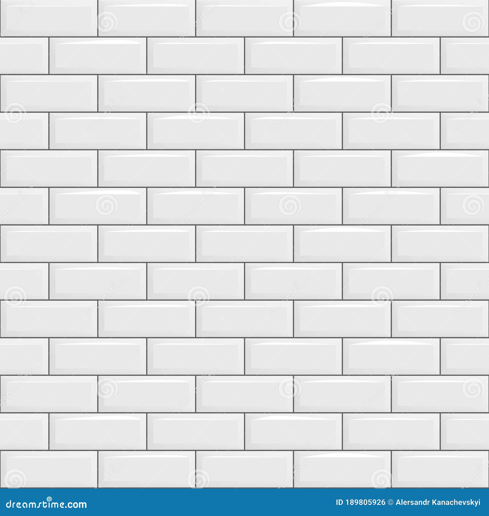 White Tiles, Seamless Texture, Ceramic Brick. Illustration Loop Stock ...