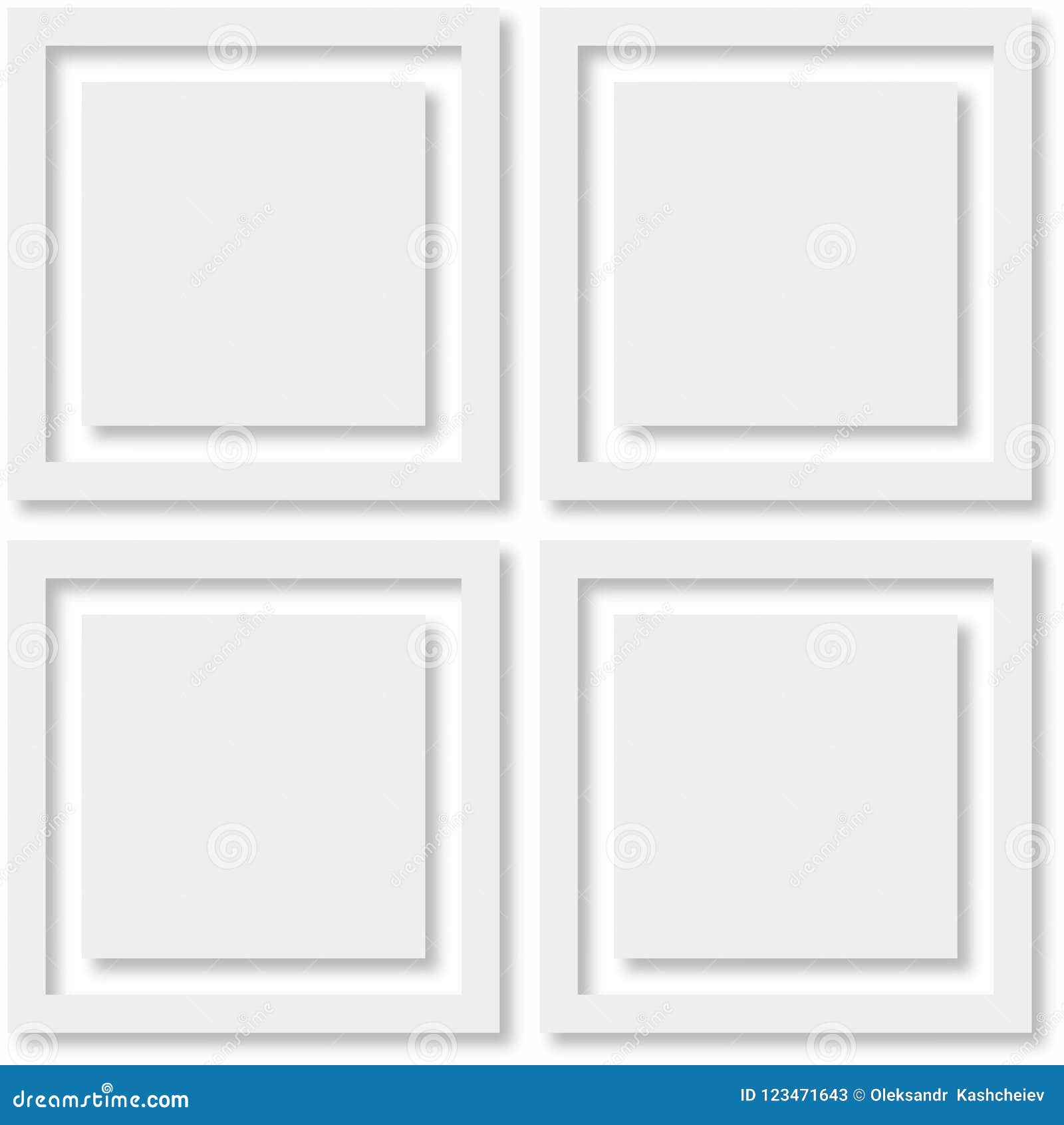 White Tiles Vector Texture. Seamless Geometric Pattern of White Squares ...