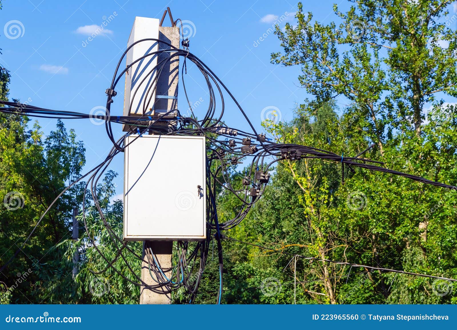Lots Of Wires Sticking Out Of An Old Brick Electrical Substation ...