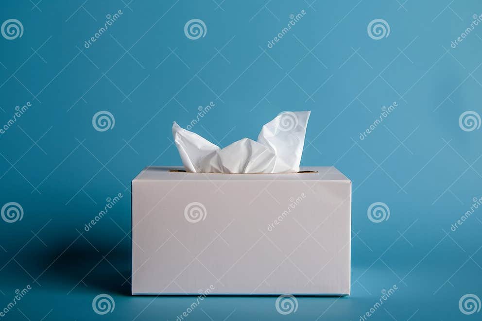 A Single Tissue Emerges from Its Box Stock Illustration - Illustration ...