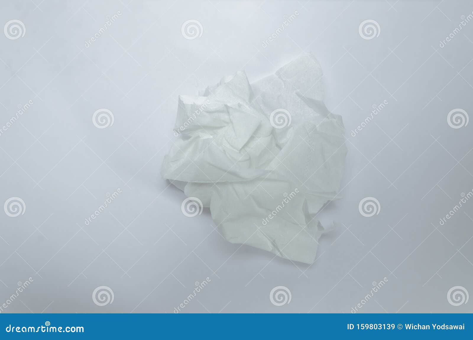 White Tissue Texture on Isolated White Background. Object Paper Stock ...