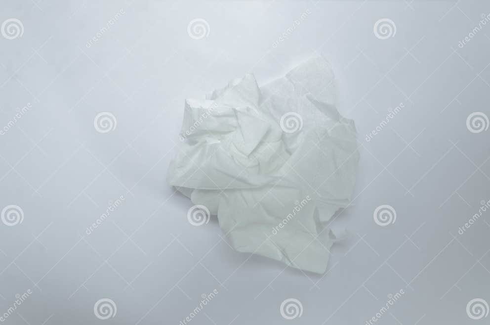 White Tissue Texture on Isolated White Background. Object Paper Stock ...
