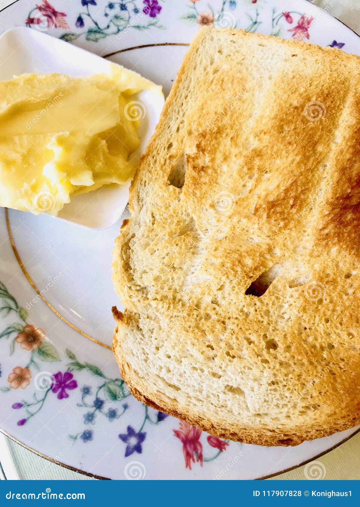 White toast stock photo. Image of cafe, morning, round - 117907828