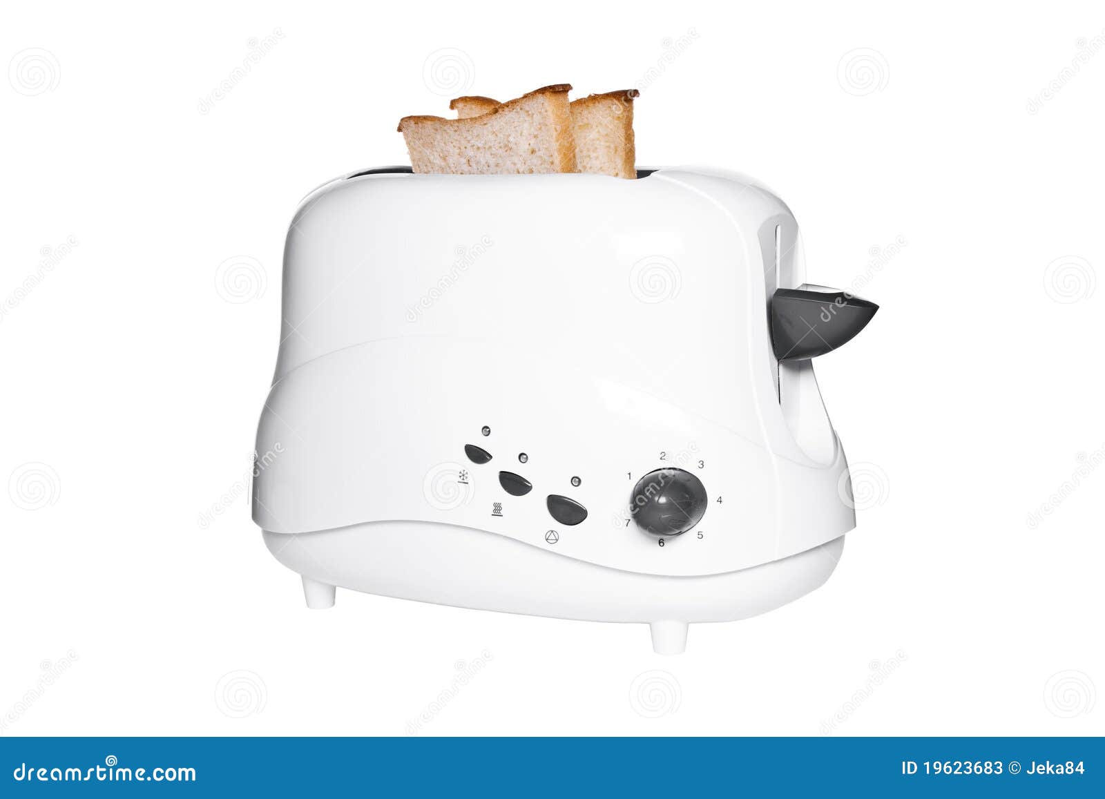 White Toaster With Lid And Open Lid. Royalty-Free Stock Photography ...
