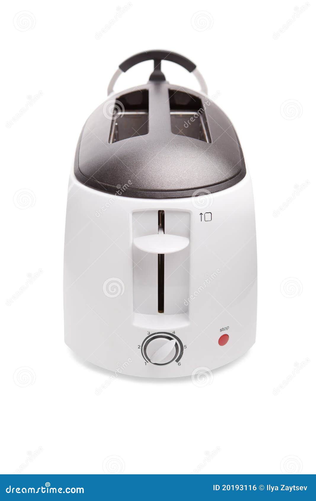 White Toaster With Lid And Open Lid. Royalty-Free Stock Photography ...