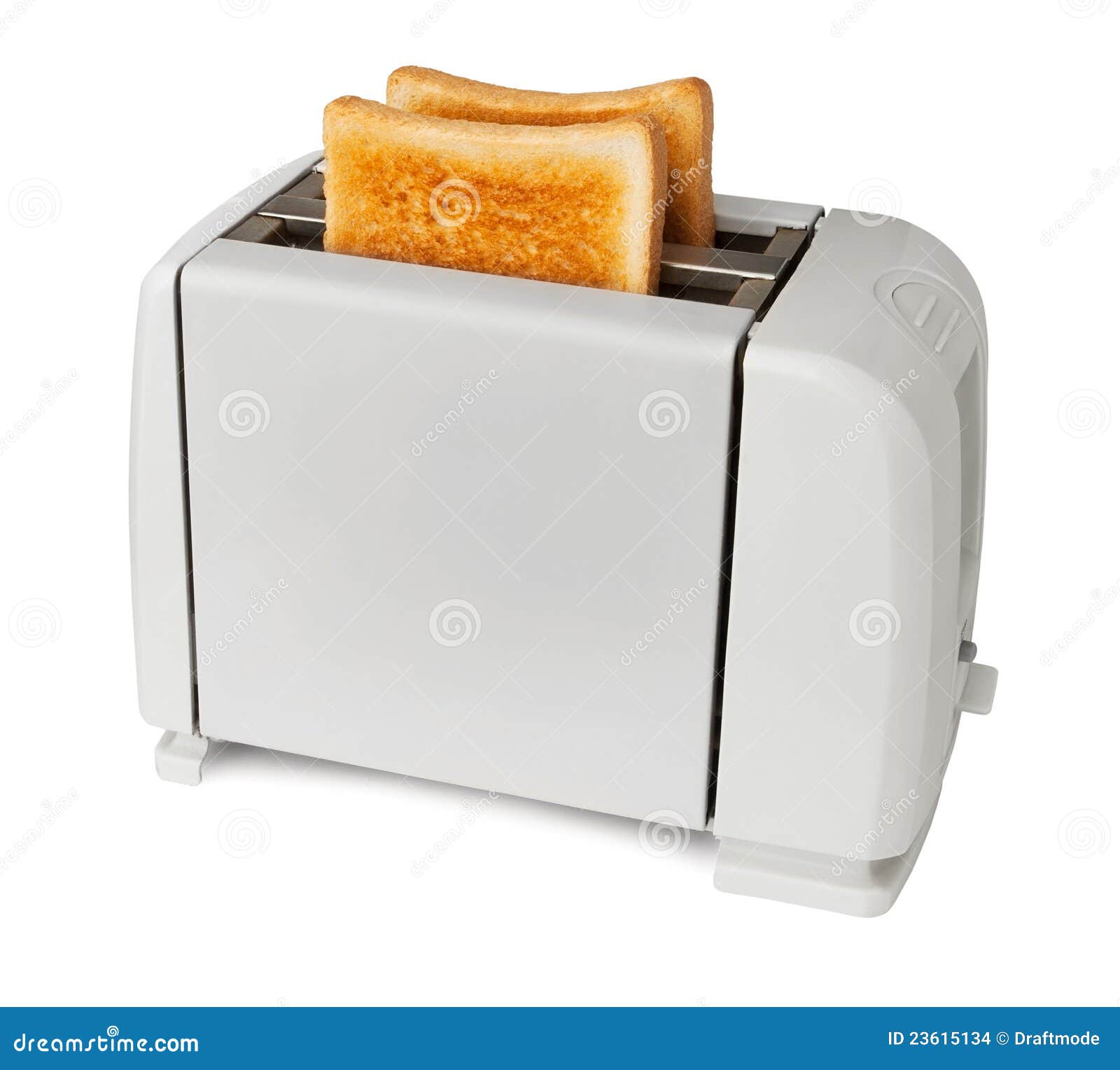 White Toaster With Lid And Open Lid. Royalty-Free Stock Photography ...