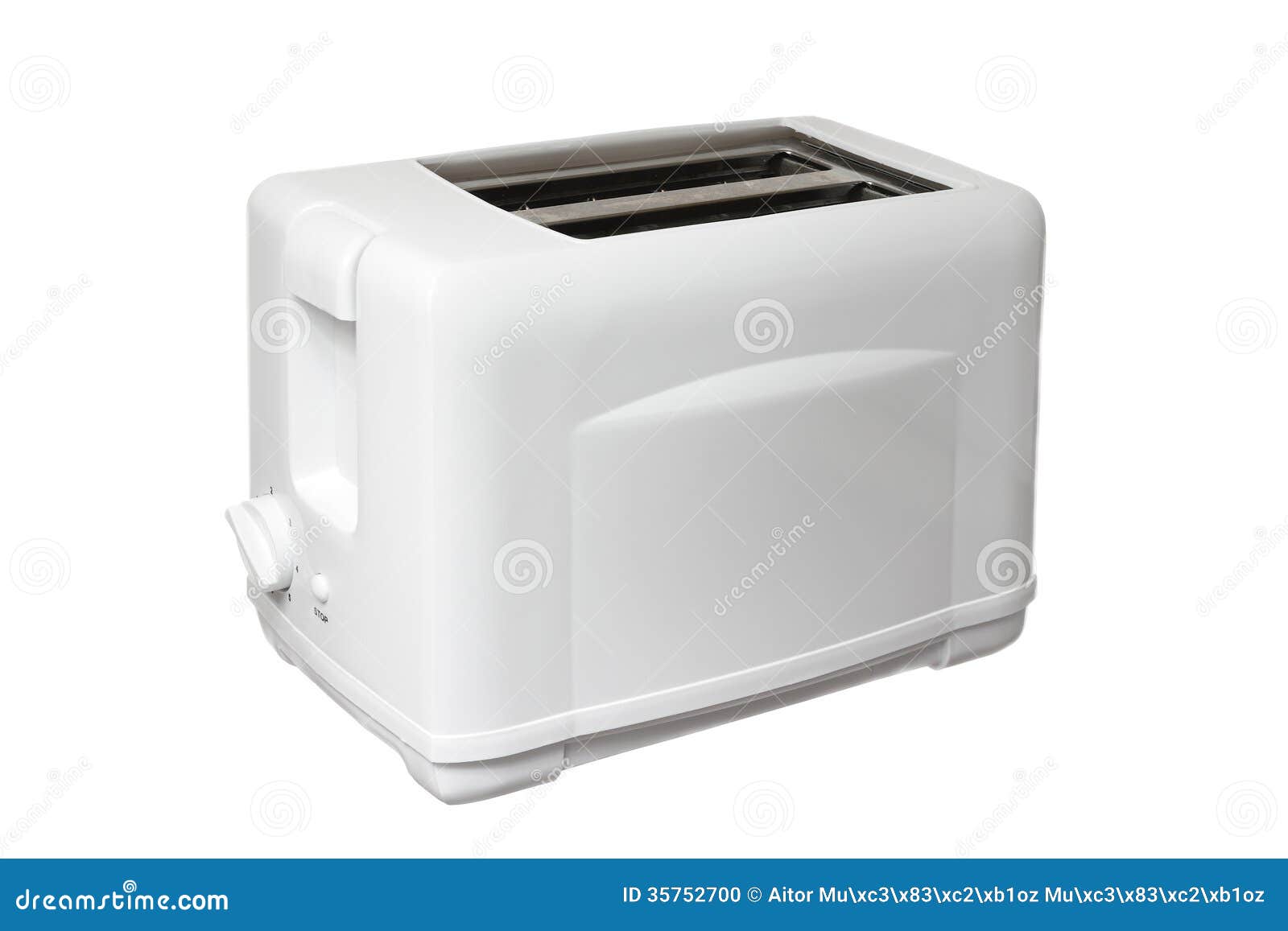 White Toaster With Lid And Open Lid. Royalty-Free Stock Photography ...