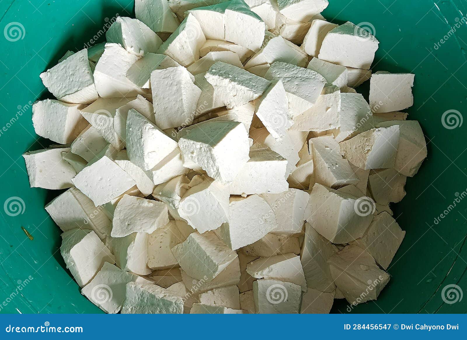 White Tofu in a Bucket Container, Taken Close-up Stock Image - Image of ...