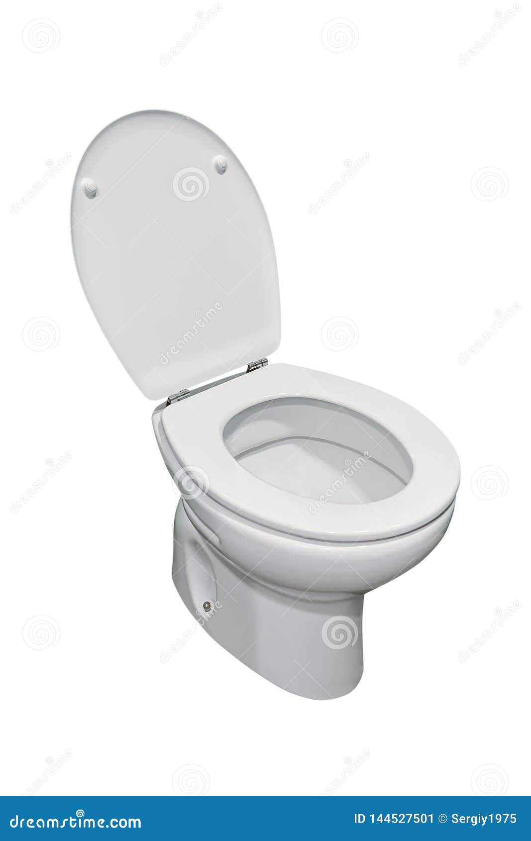 White Toilet with Lid Open Isolated on a White Background Stock Image ...