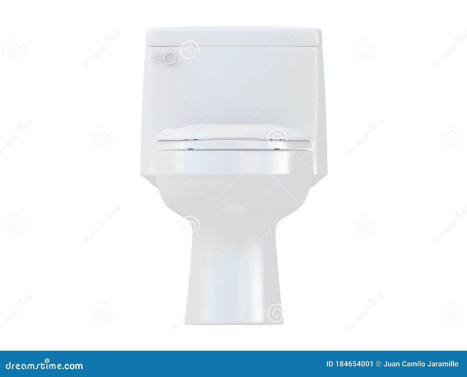 White Toilet or Wc from Top View Isolated on a White Background 3d ...