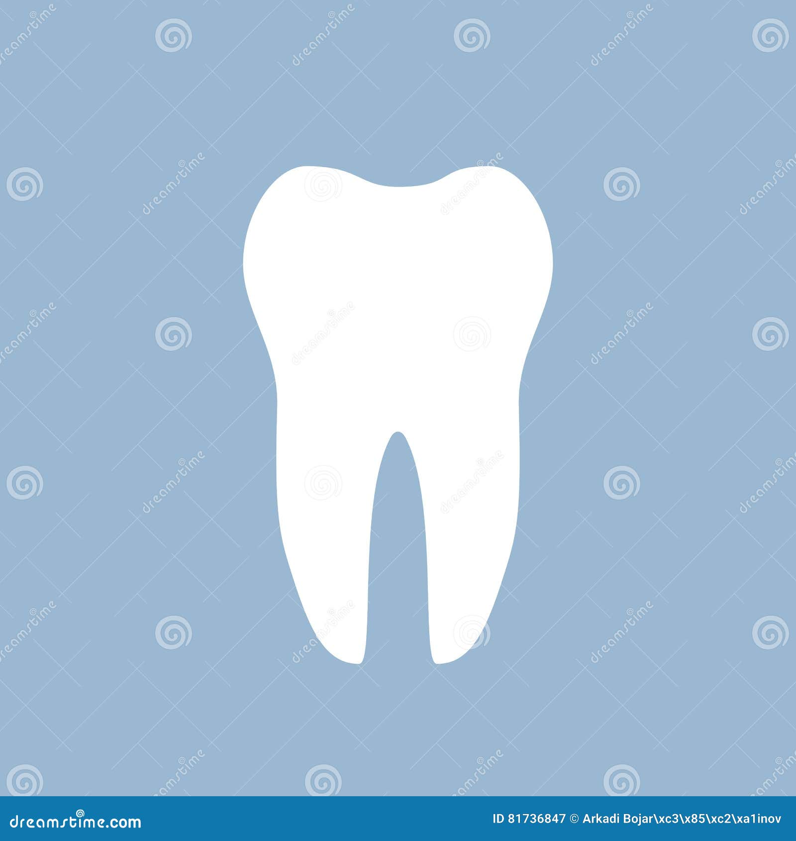 White Tooth Dental Vector Icon Stock Vector - Illustration of emblem ...