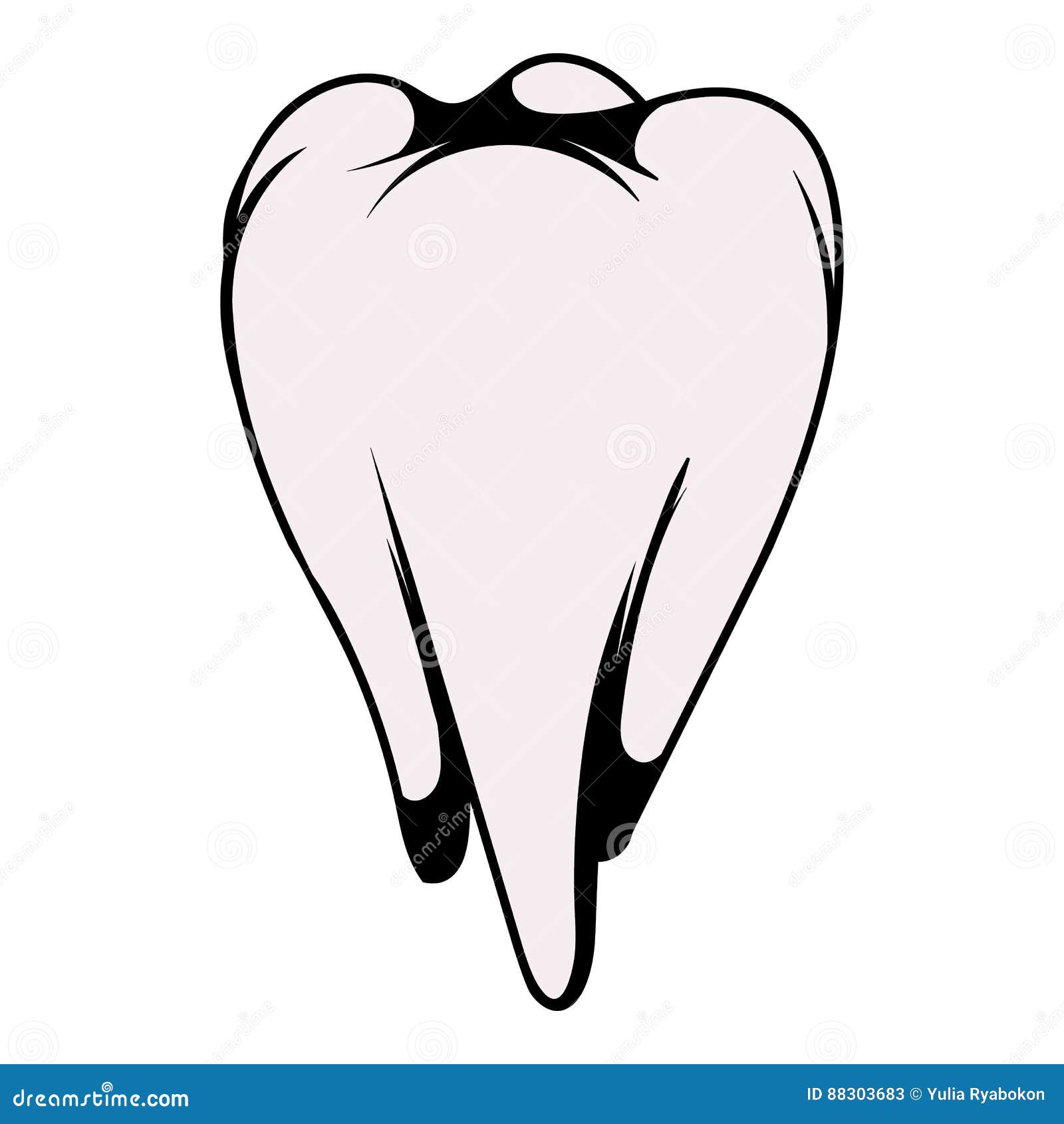 White Tooth Icon, Icon Cartoon Stock Vector - Illustration of dentistry ...
