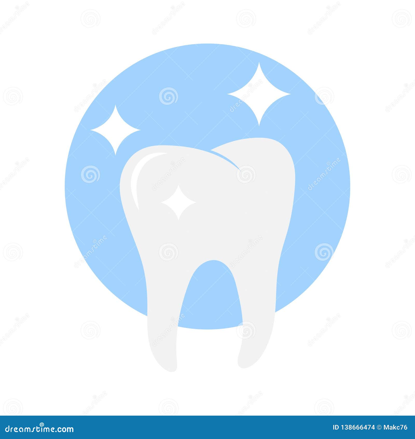 White tooth icon stock vector. Illustration of dental - 138666474