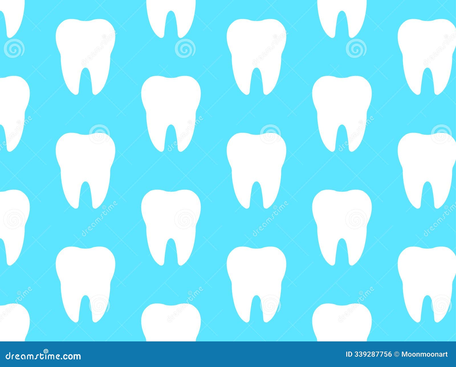 White Tooth Pattern. Vector Illustration Stock Vector - Illustration of ...