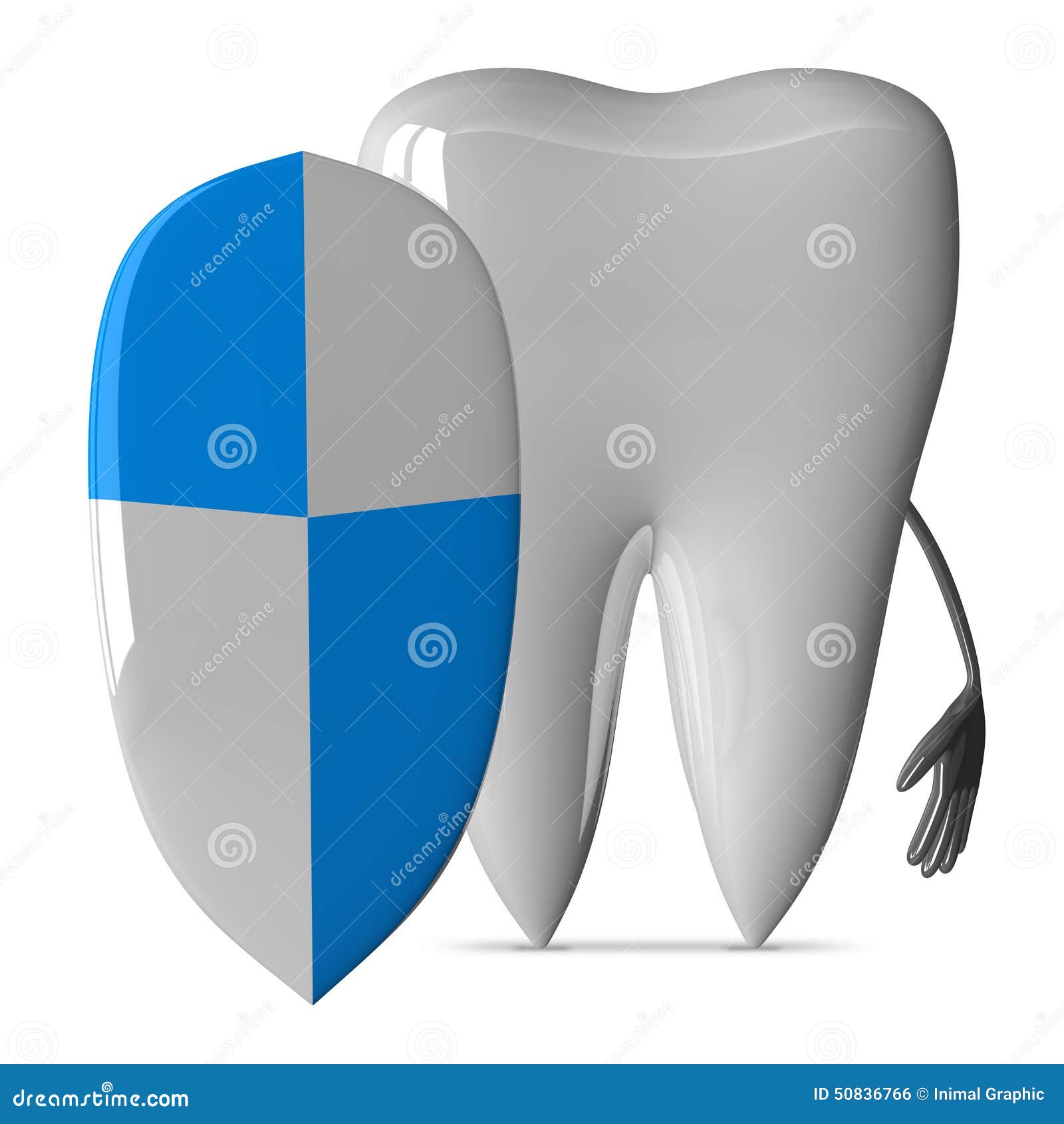 White tooth with shield stock illustration. Illustration of hospital ...