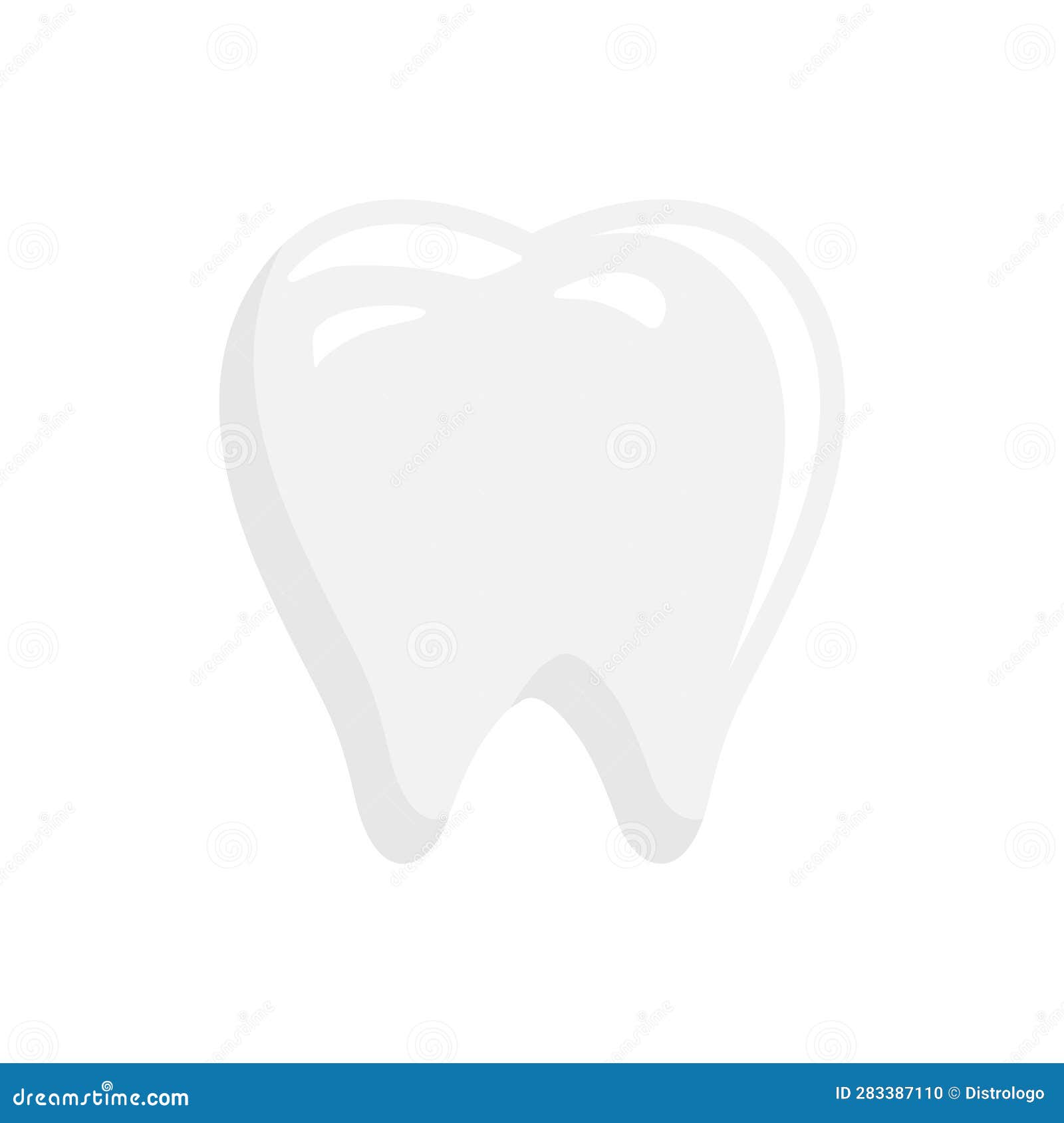 White Tooth Vector Illustration in Flat Style Design Stock Vector ...