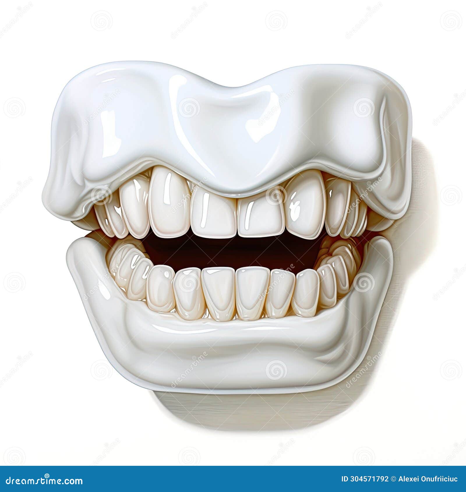 White Tooth on a White Background Stock Photo - Image of icon ...