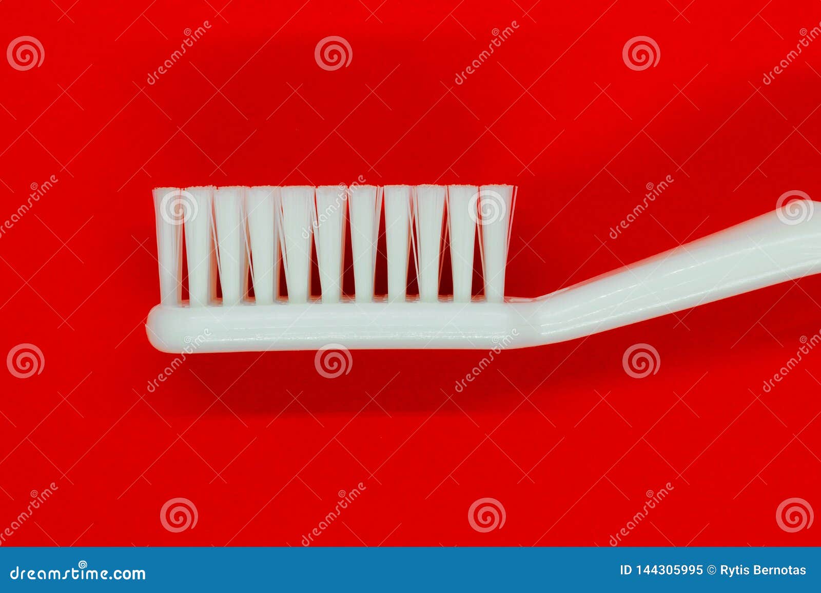 White Toothbrush on Red Background Stock Image - Image of oral, healthy ...