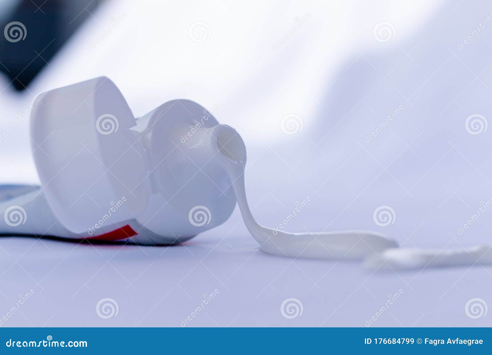 White Toothpaste on the Table Stock Image - Image of line, tooth: 176684799