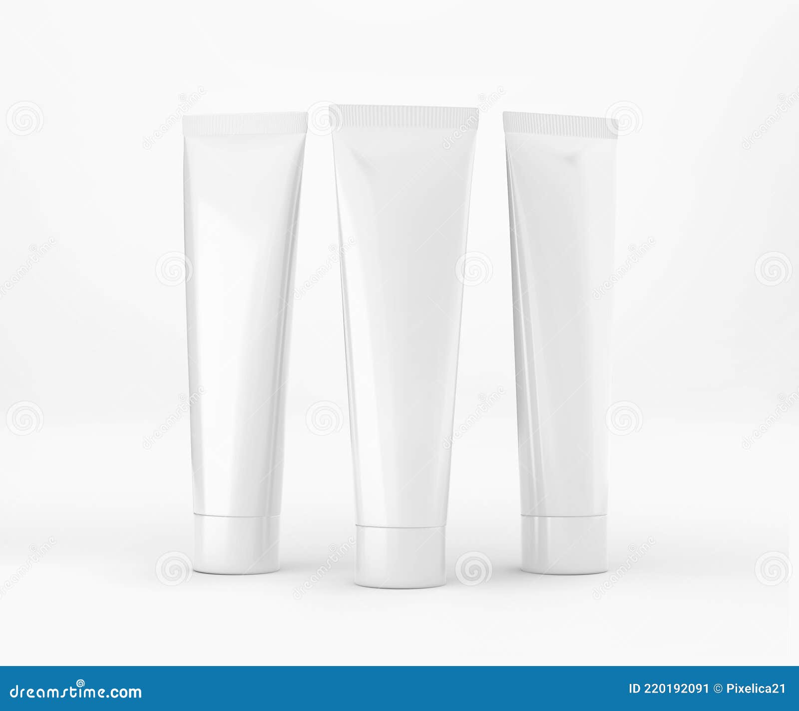 White Toothpaste Tube with Box, Blank Container 3D Rendering Isolated ...