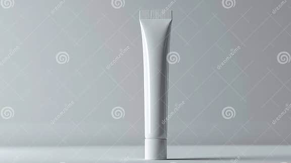 White Toothpaste Tube with Matte Texture and White Cap, Standing ...