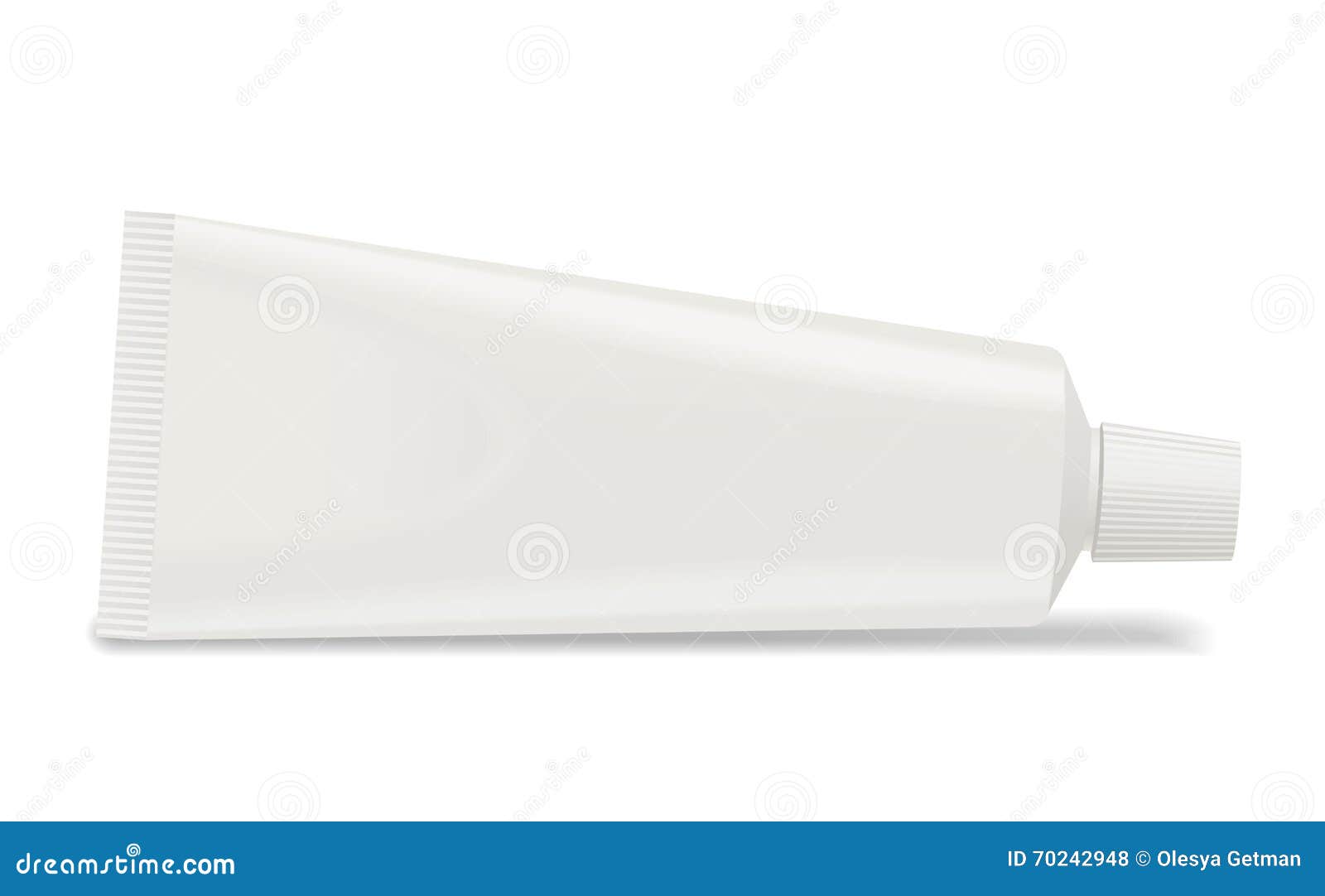 White Toothpaste Tube. Vector Stock Vector - Illustration of front ...