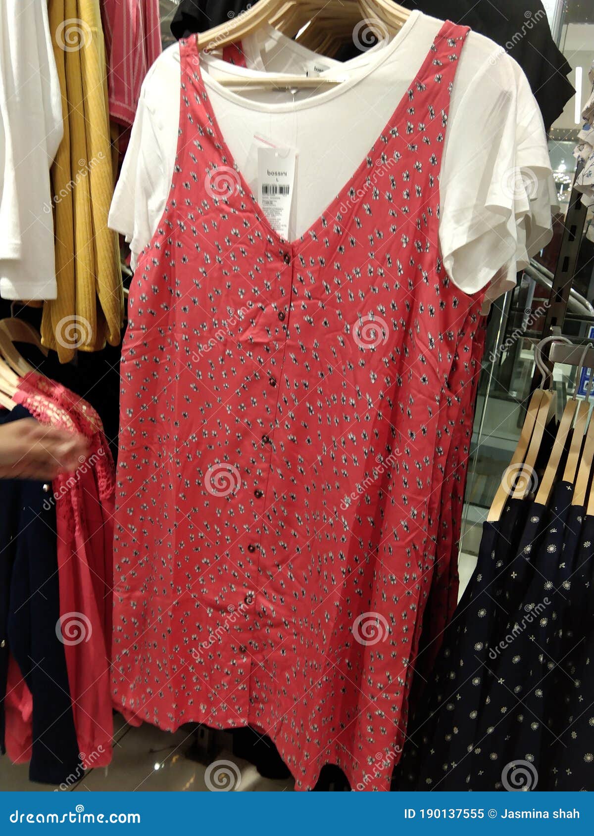 White top and red top editorial image. Image of dress - 190137555