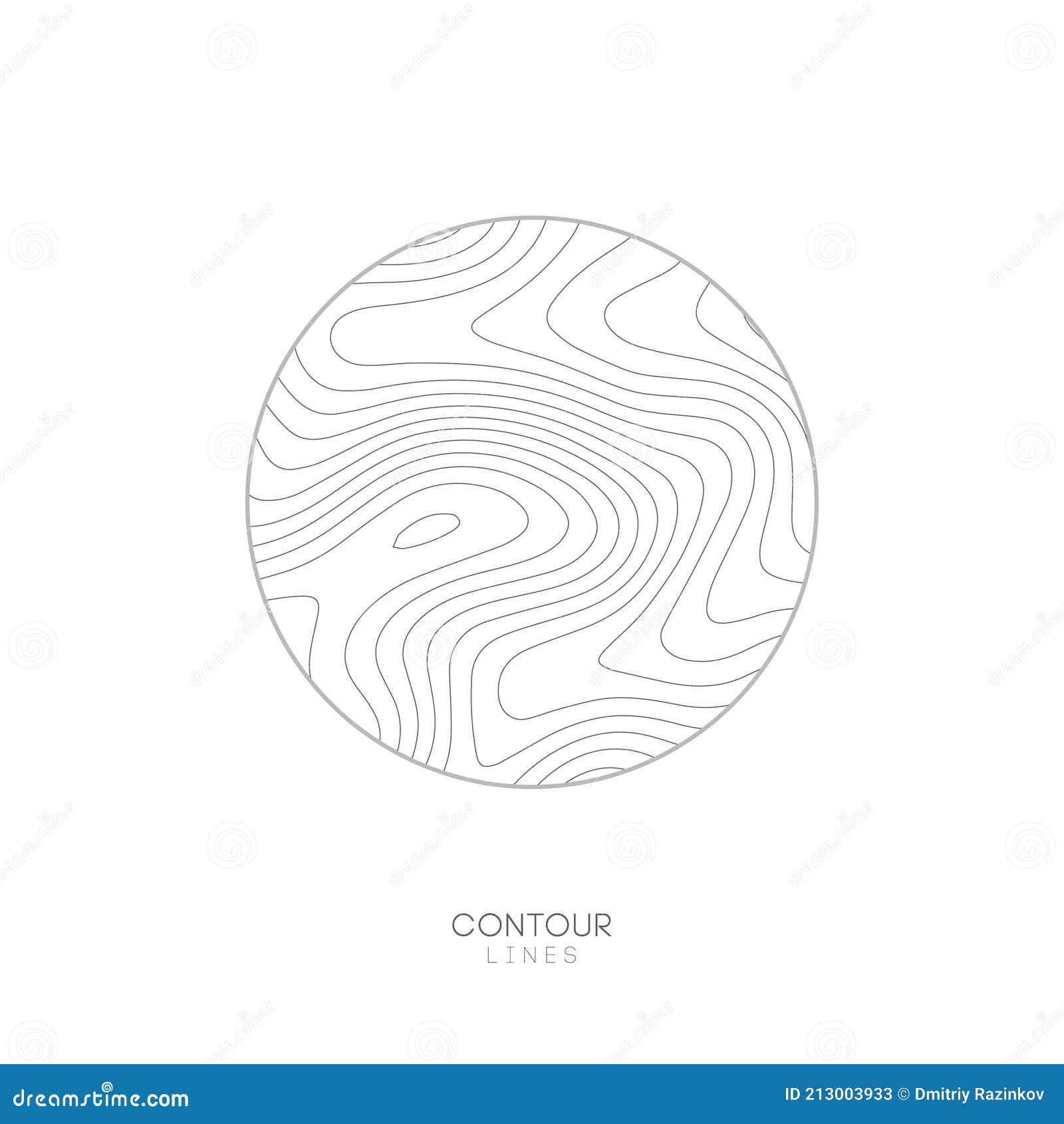 White Topographic Map Circle Logo Concept.Topo Map Elevation Lines ...