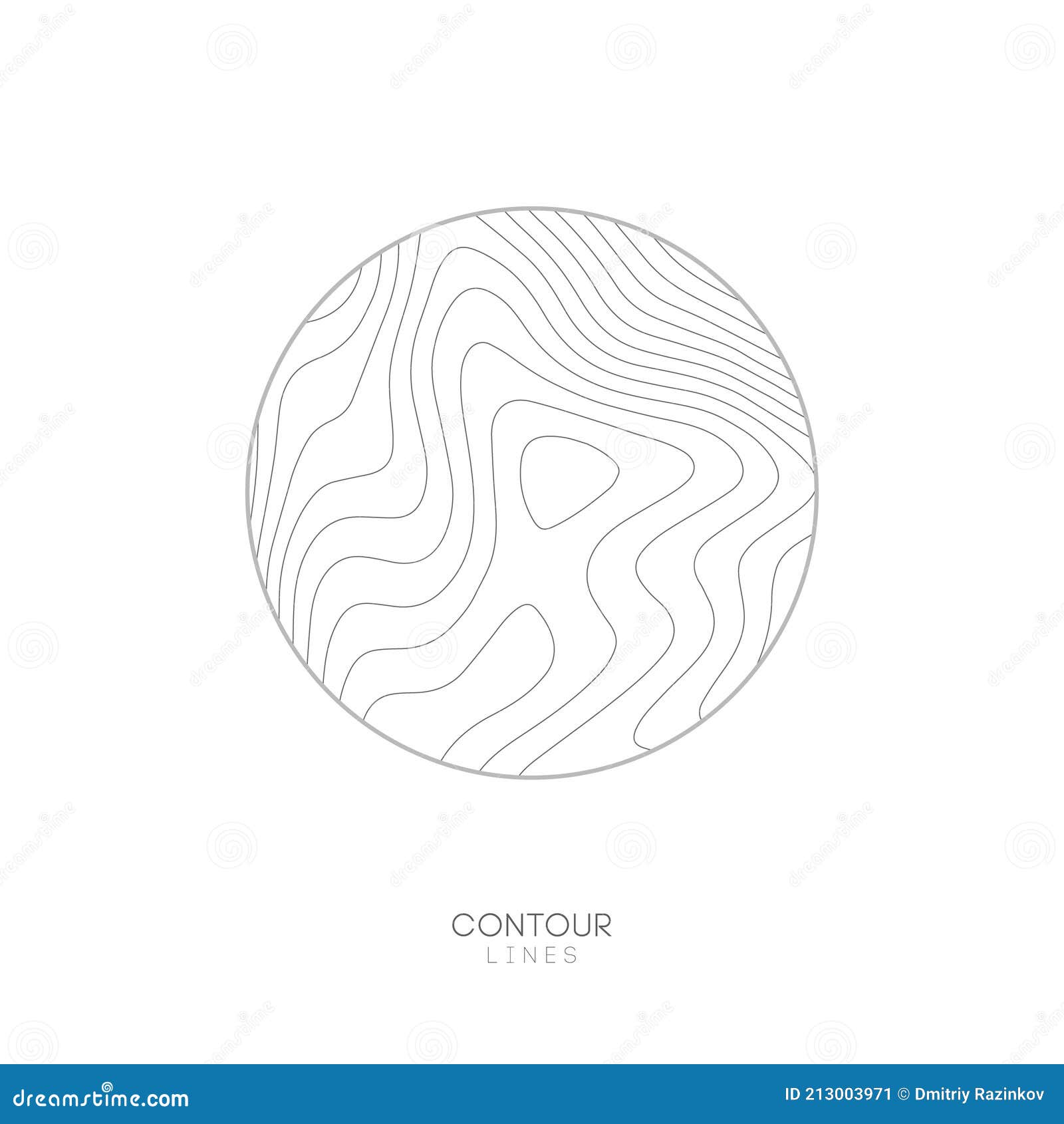 White Topographic Map Circle Logo Concept.Topo Map Elevation Lines ...